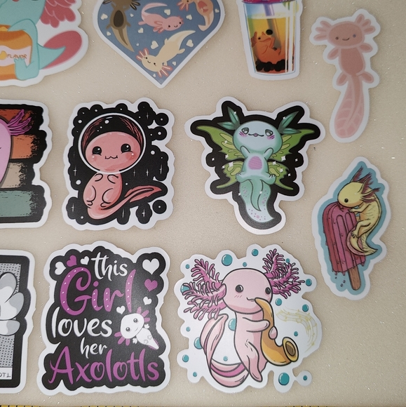 Office | Set Of 18 Cute Fantasy Axolotl Stickers | Poshmark